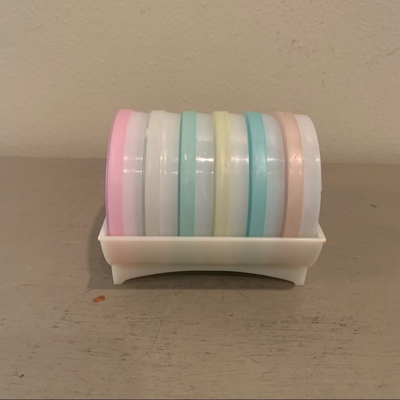 Tupperware | Accents | Six Vintage Tupperware Coaster Caddy | Poshmark